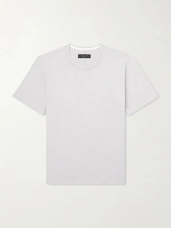 Rag & Bone Flame Cotton-jersey T-shirt - Gray