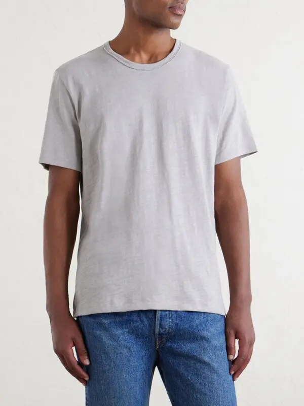 Rag & Bone Flame Cotton-jersey T-shirt - Gray