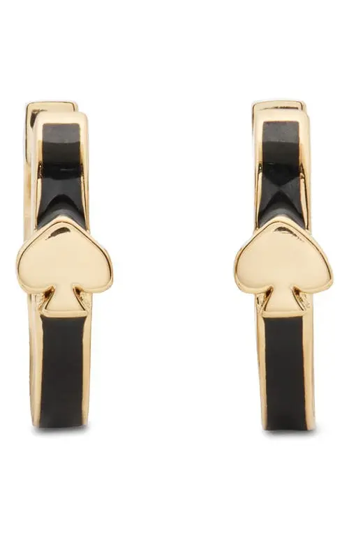 Kate Spade New York Everyday Spade Slim Huggie Hoop Earrings - Black