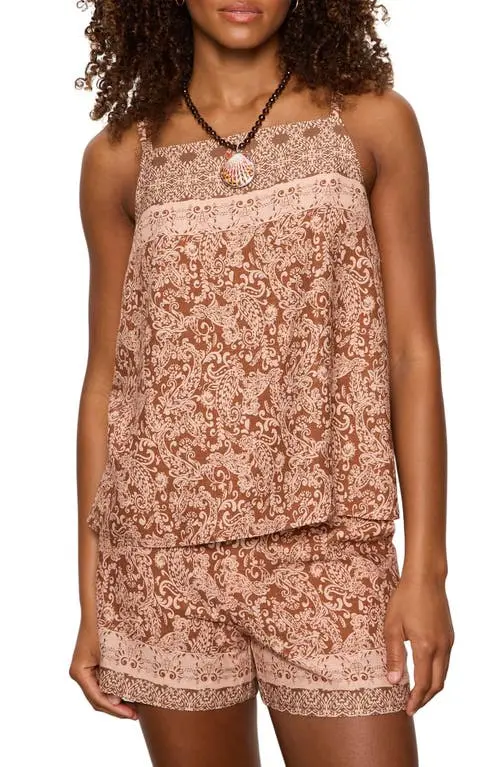 Sanctuary Nomad Print Camisole - Mosaic Clay Ivory/multi