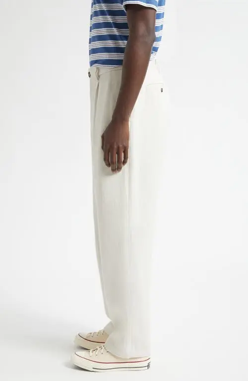 NOAH Single Pleat Hemp Canvas Trousers
