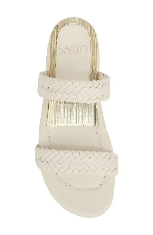 Franco Sarto Maggie Two-strap Wedge Sandal - Marshmallow