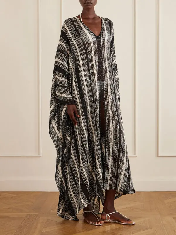 Missoni Sequin-embellished Striped Metallic Cover-up