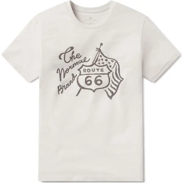 THE NORMAL BRAND Route 66 Graphic T-shirt - Sand