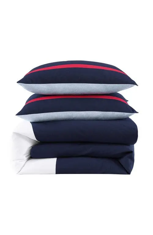 Tommy Hilfiger Iconic Anniversary Seersucker Comforter & Pillow Shams Set - Navy