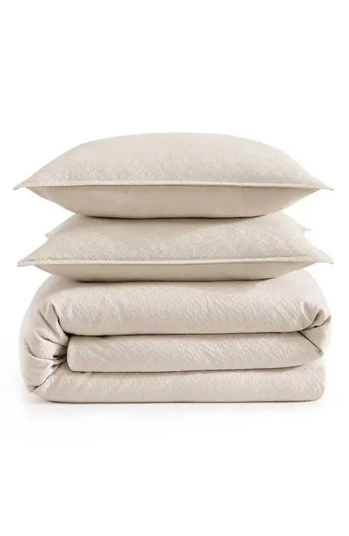 Tommy Hilfiger Monogram Matelassé Comforter & Pillow Shams Set - Beige