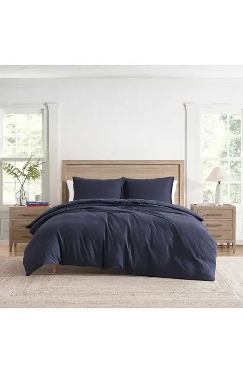 Tommy Hilfiger Monogram Matelassé Comforter & Pillow Shams Set - Navy