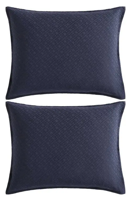 Tommy Hilfiger Monogram Matelassé Comforter & Pillow Shams Set - Navy