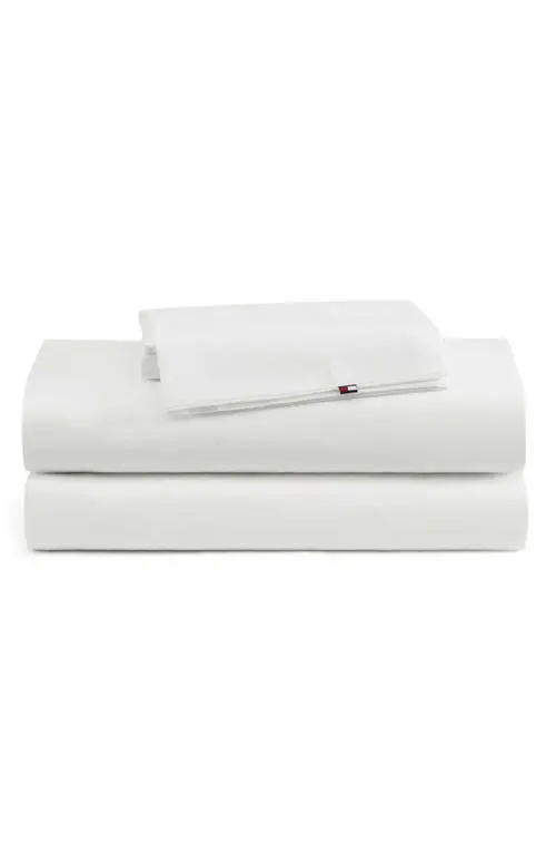 Tommy Hilfiger Performance Cooling Cotton Sheet Set - Bright White