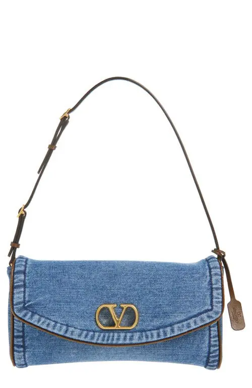 Valentino Garavani Small Devain Clutch - Denim