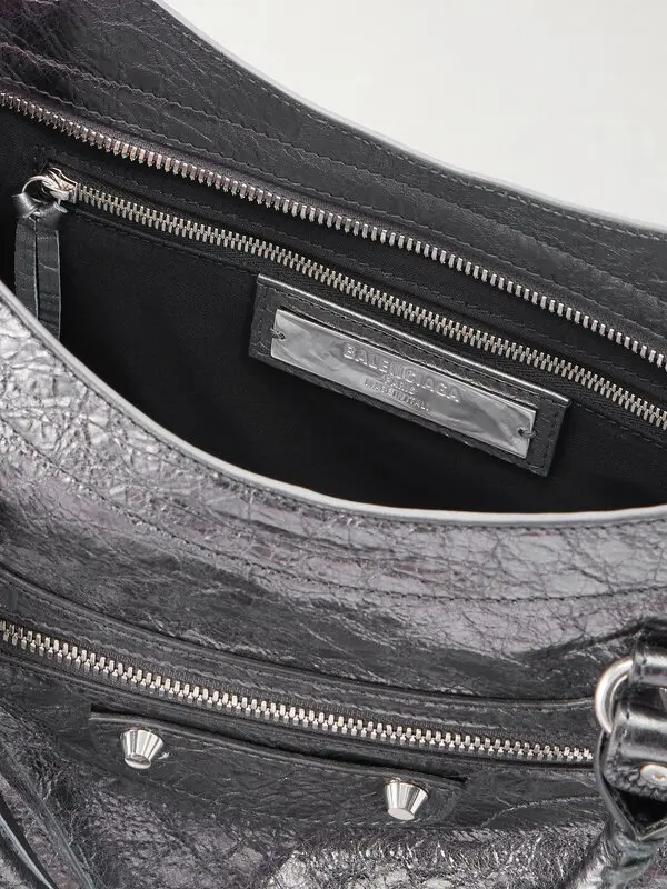 Balenciaga Le City Medium Leather Shoulder Bag - Gray