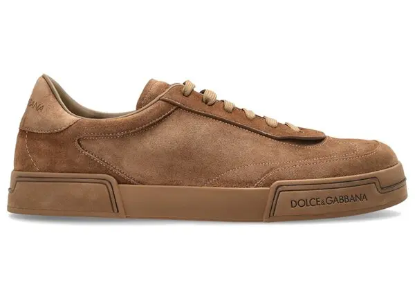 Dolce & Gabbana Suede Lace-up Low Top Sneakers - Brown