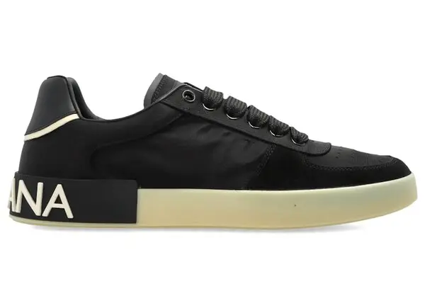 Dolce & Gabbana Portofino Nylon Split Calfskin Sneakers