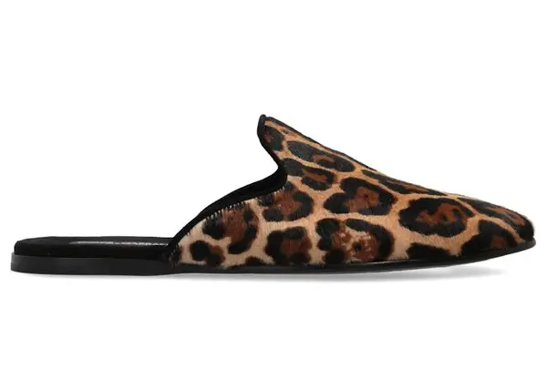 Dolce & Gabbana Pony Slippers - Leopard Print