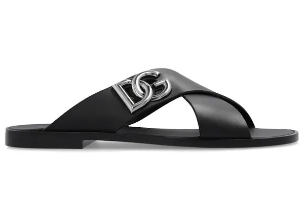 Dolce & Gabbana Calfskin Criss-cross Sandals
