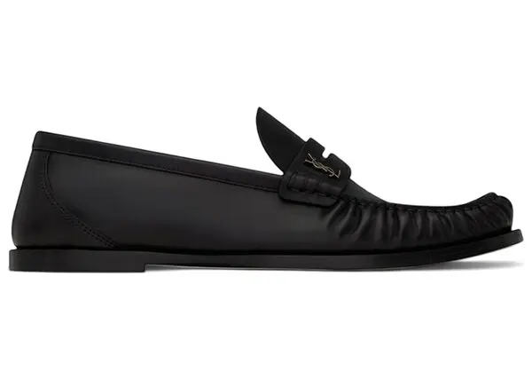 Saint Laurent Penny Loafers In Smooth Leather - Black