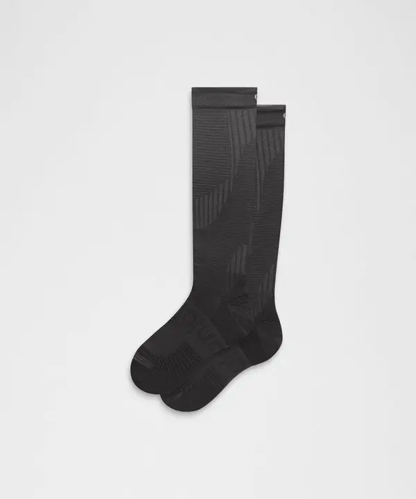 Lululemon Power Stride Knee-high Socks - Black/graphite Grey