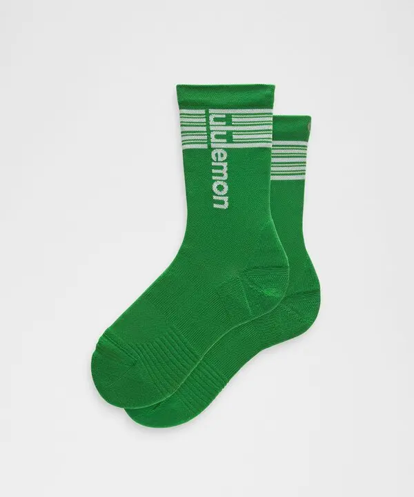 Lululemon Power Stride Crew Socks - Chameleon/white