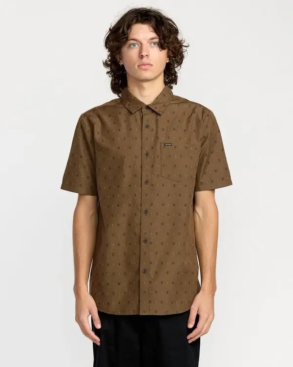 Volcom Bankstone Short Sleeve Shirt - Sage Leaf