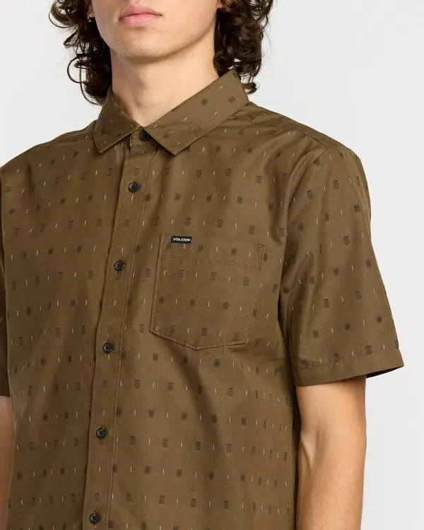 Volcom Bankstone Short Sleeve Shirt - Sage Leaf