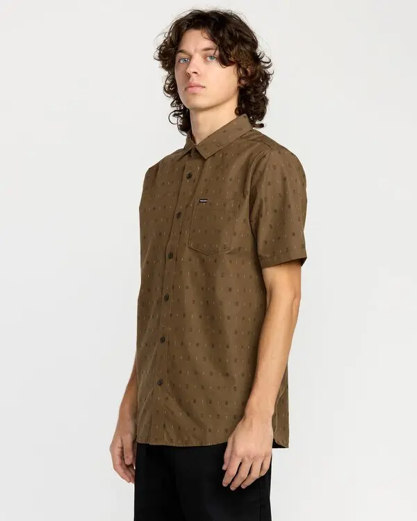 Volcom Bankstone Short Sleeve Shirt - Sage Leaf
