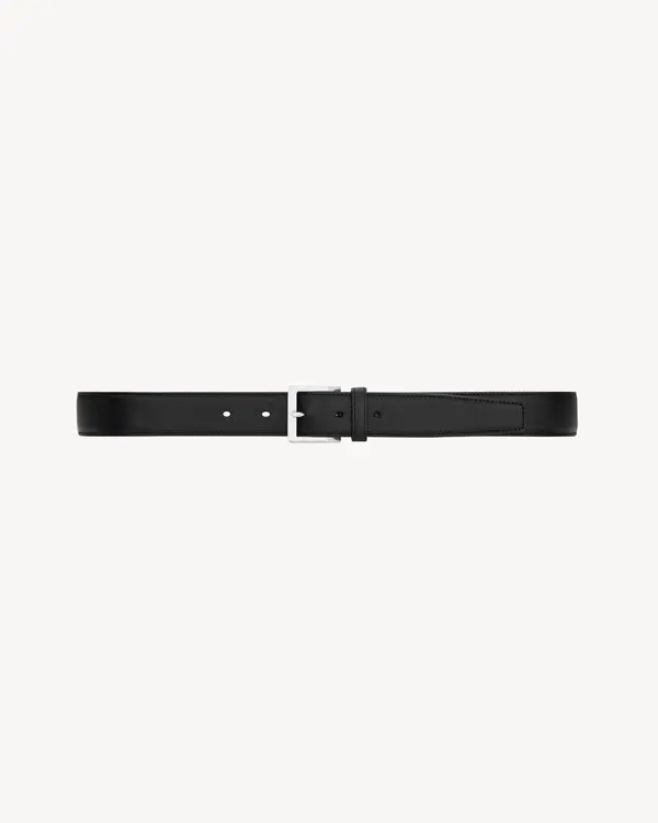 Saint Laurent Vadim Belt In Smooth Leather - Black