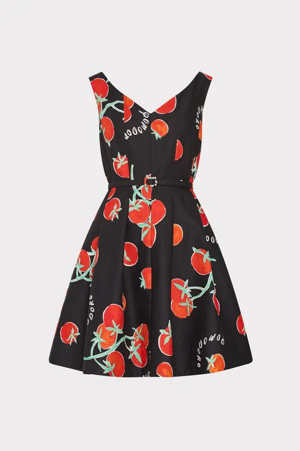 MILLY Off The Shoulder Printed Mini Dress