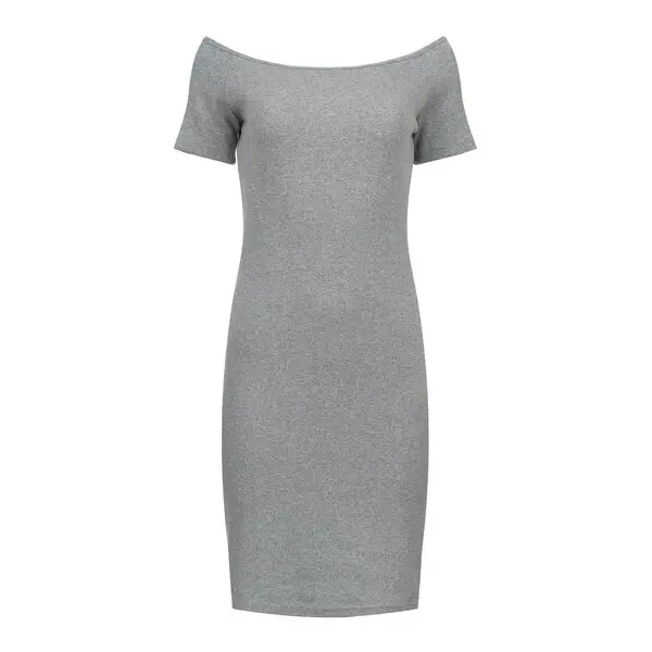 CONQUISTA Off-shoulder Ribbed Dress