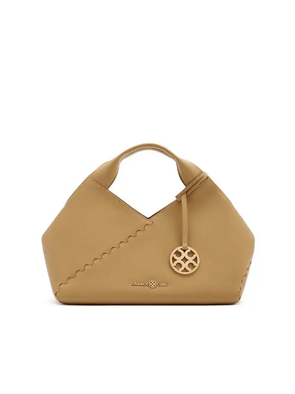 ORANGE CUBE Fortune Cookie Mini Tote In Latte - Brown