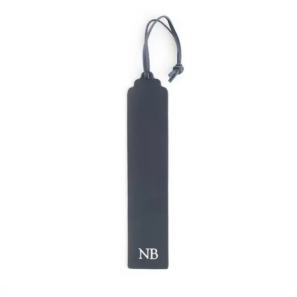 ROYCE NEW YORK Leather Bookmark With Monogram Option - Blue
