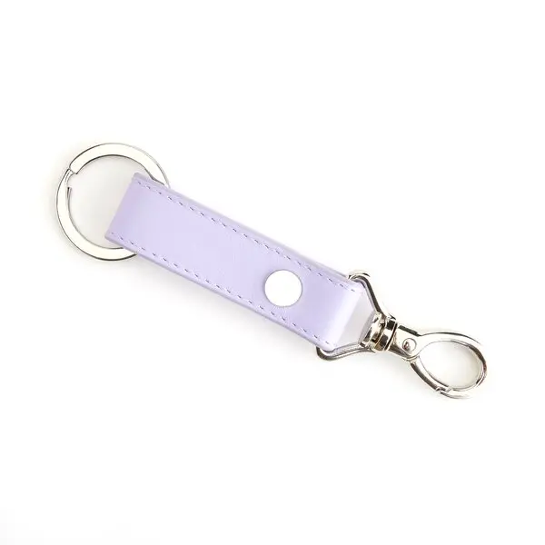 ROYCE NEW YORK Leather Valet Snap Key Chain With -tone Hardware - Lavender