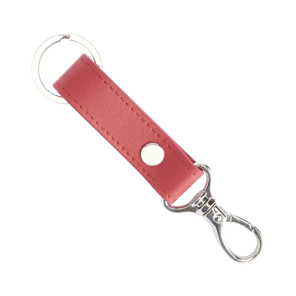 ROYCE NEW YORK Valet Snap Key Chain - Red
