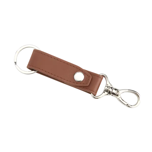 ROYCE NEW YORK Leather Valet Snap Key Chain With -tone Hardware - Tan