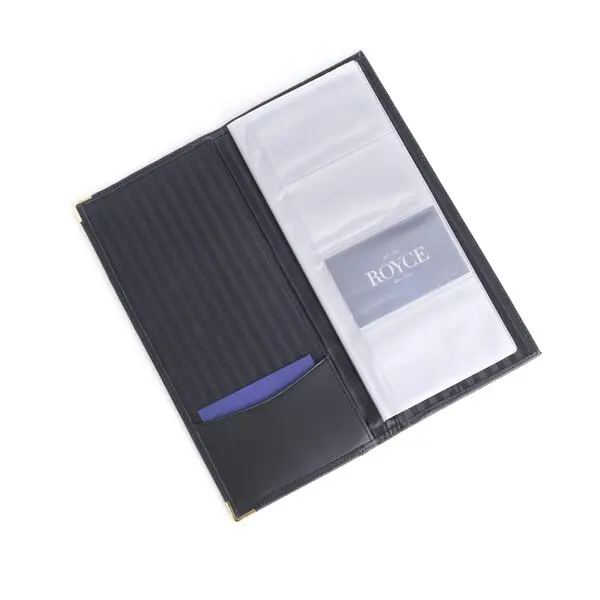 ROYCE NEW YORK Business Card File Organizer - Black