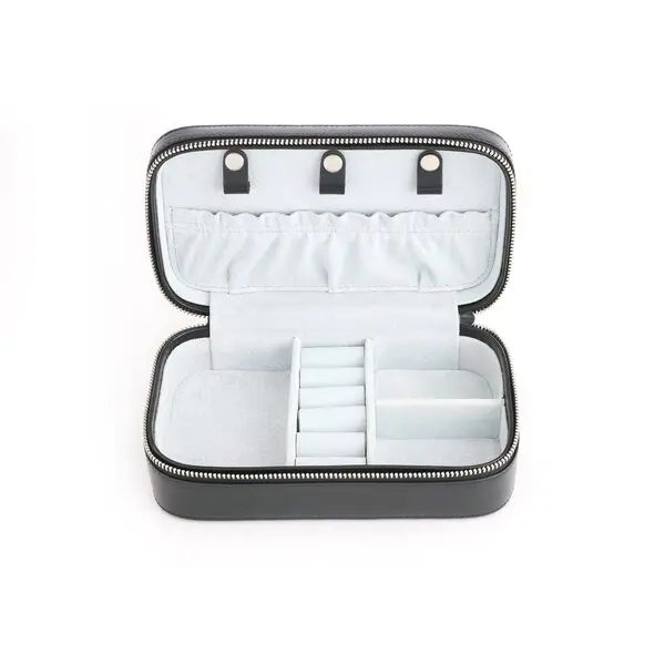 ROYCE NEW YORK Zippered Travel Jewelry Case - Black
