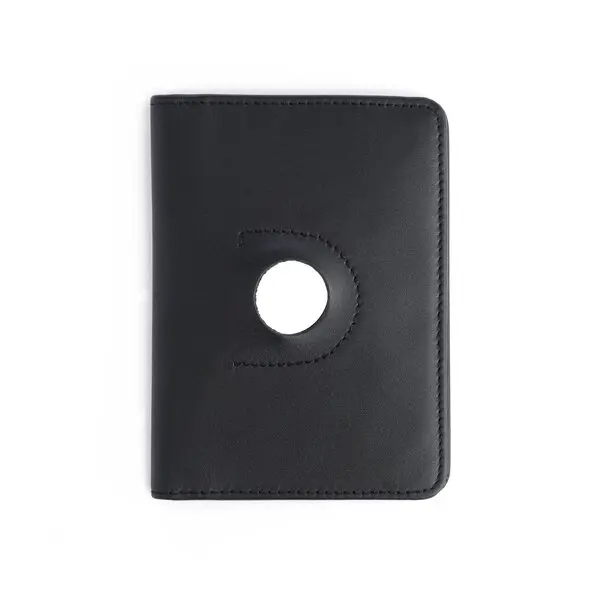 ROYCE NEW YORK Airtag Trackable Passport Wallet Rfid Blocking - Black