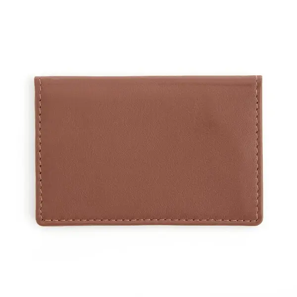ROYCE NEW YORK Compact Id Card Case - Tan