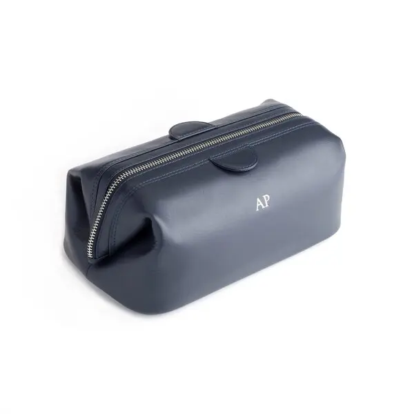 ROYCE NEW YORK Classic Toiletry Bag Dopp Kit - Blue