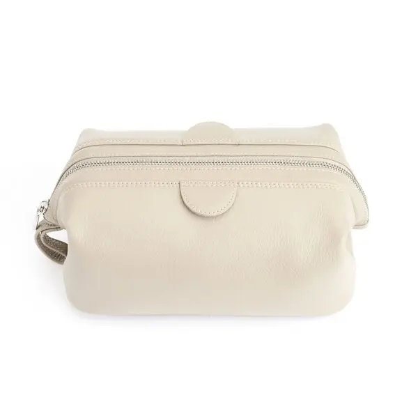 ROYCE NEW YORK Classic Toiletry Bag Dopp Kit - Taupe