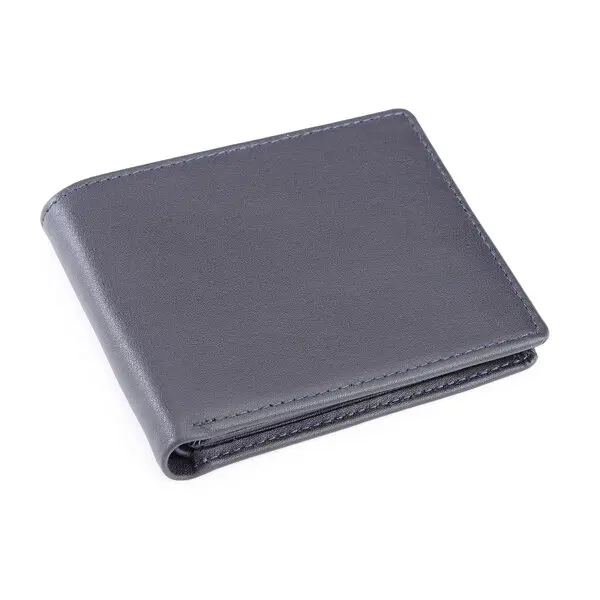 ROYCE NEW YORK Rfid Blocking Bifold Wallet - Blue