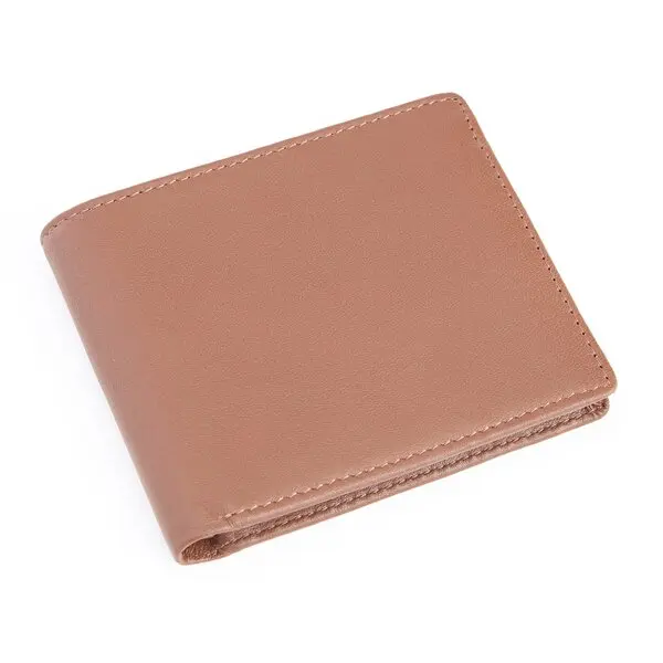 ROYCE NEW YORK Rfid Blocking Bifold Wallet - Tan