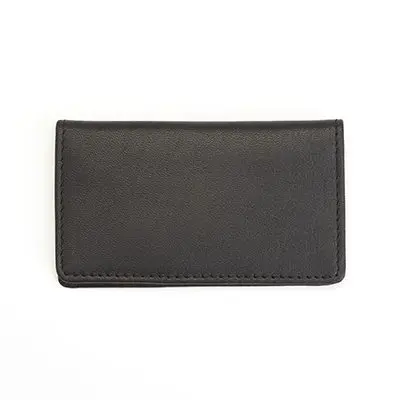 ROYCE NEW YORK Bifold Business Card Case - Black