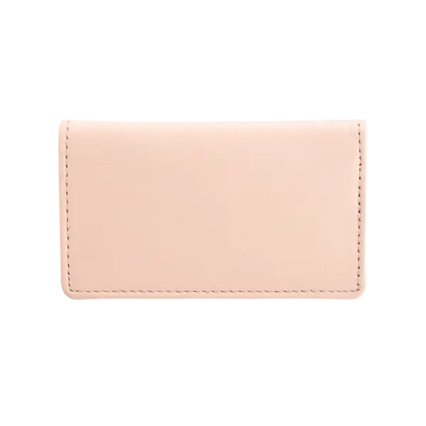 ROYCE NEW YORK Bifold Business Card Case - Carnation Pink