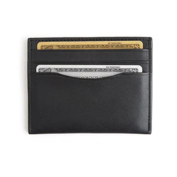 ROYCE NEW YORK Rfid Blocking Slim Card Holder Wallet - Black