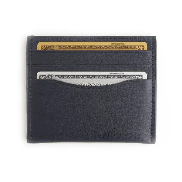 ROYCE NEW YORK Rfid Blocking Slim Card Holder Wallet - Blue