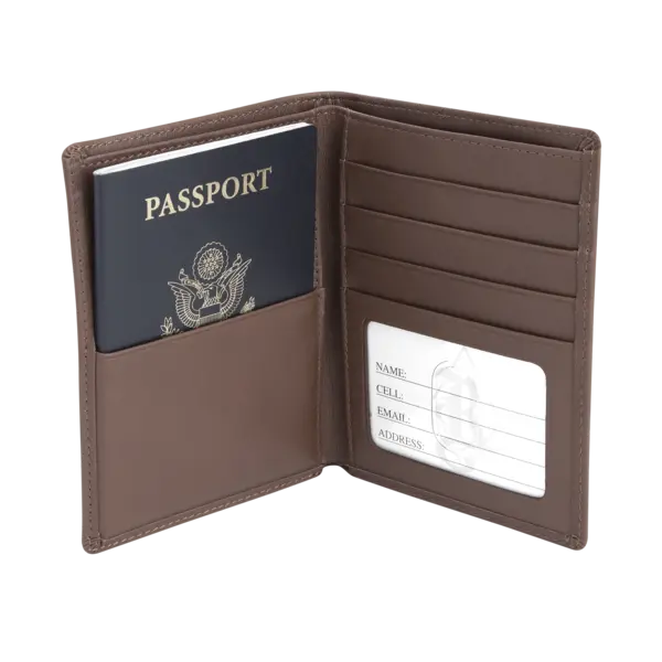 ROYCE NEW YORK Rfid Blocking Passport Travel Wallet - Coco
