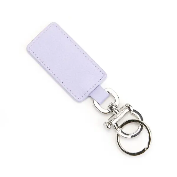 ROYCE NEW YORK Leather Key Organizer With Silver Tone Hardware - Lavender