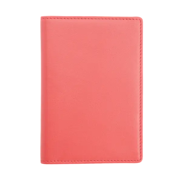 ROYCE NEW YORK Rfid Blocking Passport Case In Smooth Nappa Leather - Red
