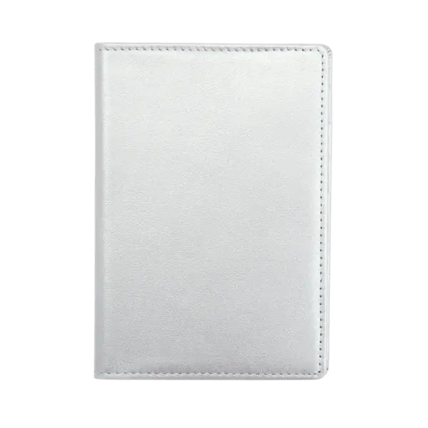 ROYCE NEW YORK Rfid Blocking Passport Case In Smooth Nappa Leather - Silver