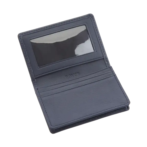 ROYCE NEW YORK Business Card Holder - Blue